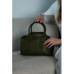 Victor & Hugo Paris Leder-Henkeltasche "Milena" in Gr&uuml;n - (B)38 x (H)20 x (T)12 cm - 78% | Damen-taschen