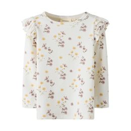 Lil' Atelier M&auml;dchen Langarmshirt &raquo;NMFGAVO EKO LS SLIM TOP LIL NOOS&laquo; mit R&uuml;schen, weiche Jersey Rippqualit&auml;t 92