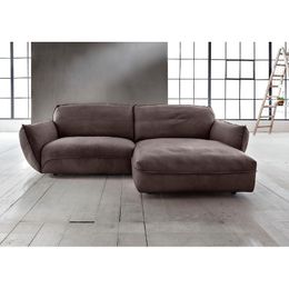 BETYPE Ecksofa &raquo;Be Type Be Chilled, Mega Sofa, Bezug: hochwertiges Anilinleder, L-Form&laquo; in 2 Breiten mit stylischer und offener Nahtf&uuml;hrung braun 