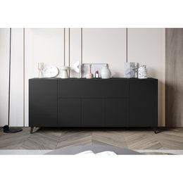 Home Affaire Sideboard &raquo;SIDEBOARD PHUKET II, Stilvolle, grifflose kommode, Breite 180cm&laquo; Mit 5 T&uuml;ren, 1 Klappe, 7 F&auml;chern und h&ouml;henverstellbaren 