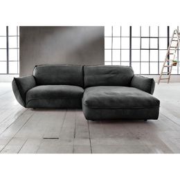 BETYPE Ecksofa &raquo;Be Type Be Chilled, Mega Sofa, Bezug: hochwertiges Anilinleder, L-Form&laquo; in 2 Breiten mit stylischer und offener Nahtf&uuml;hrung schwarz 