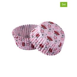 Zenker 2er-Set: Muffin-Papierf&ouml;rmchen ''Flower'' in Rosa/ Rot - 2x 50 St&uuml;ck - 16% | Kuechenhelfer
