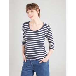 Herrlicher Shirt 'Kallie' Damen Gr&ouml;&szlig;e XS dunkelblau / wei&szlig;