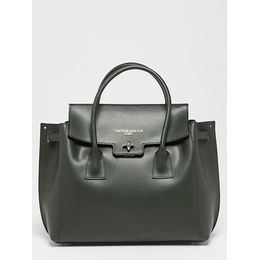 Victor & Hugo Paris Leder-Henkeltasche "Jane" in Dunkelgr&uuml;n - (B)36 x (H)34 x (T)24 cm - 75% | Damen-taschen
