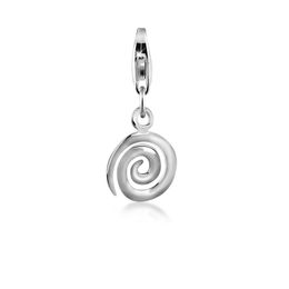 NENALINA Damen Charm-Einh&auml;nger &raquo;Spirale Geo Kreis Charm rund 925 Silber&laquo; silber