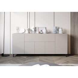 Home Affaire Sideboard &raquo;SIDEBOARD PHUKET II, Stilvolle, grifflose kommode, Breite 180cm&laquo; Mit 5 T&uuml;ren, 1 Klappe, 7 F&auml;chern und h&ouml;henverstellbaren 