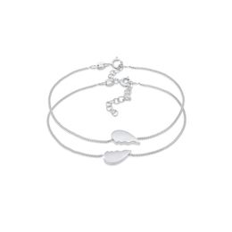Elli Damen Armband Set &raquo;Herz geteilt Friends Love 2er Set 925 Silber&laquo; silber