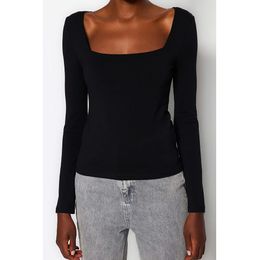 Trendyol Longsleeve in Schwarz - 53% | Gr&ouml;&szlig;e M | Damen-tops