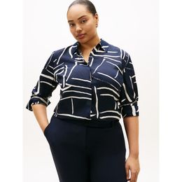 Tommy Hilfiger Curve Damen Hemdbluse &raquo;CRV VIS TWILL BUTTON UP SHIRT&laquo; in gro&szlig;en Gr&ouml;&szlig;en 52