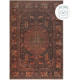 FLAIR RUGS Teppich &raquo;Nico&laquo; rechteckig 4 mm H&ouml;he Waschbarer Traditioneller Teppich rot Kunstfaser
