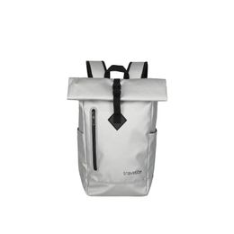 Travelite Damen Travelite Freizeitrucksack &raquo;BASICS Roll-Up Rucksack Plane&laquo; Wanderrucksack Reiserucksack Streetpack Arbeitsrucksack silber B/H/T: 26cm 