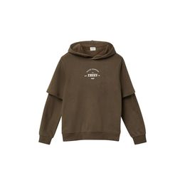 s.Oliver Sweatshirt Jungen Gr&ouml;&szlig;e 170/176 dunkelbraun / wei&szlig;