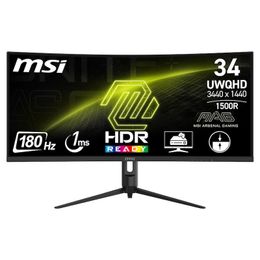 MSI Curved-Gaming-Monitor &raquo;MAG 342CQR&laquo; 86 cm/34 3440 x 1440 px UWQHD 1 Reaktionszeit 180 Hz 3 Jahre Herstellergarantie, h&ouml;henverstellbar schwarz neig-