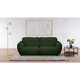 BETYPE 3-Sitzer &raquo;Be Fluffy moderner Love Seat, XXL Sofa, Mega Sofa&laquo; Softes Sitzgef&uuml;hl, moderne Kedernaht, hochwertiger Bezug gr&uuml;n 100% Polyester