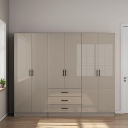 OTTO home Kleiderschrank &raquo;Trento Schlafzimmerschrank Garderobe hochglanz Bestseller&laquo; Schrank mit 6 T&uuml;ren und 3 Schubladen, h&ouml;chgl&auml;nzende Fronten FSC -