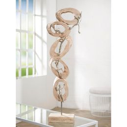 Gilde Dekofigur &raquo;Skulptur Climb&laquo; beige Aluminium