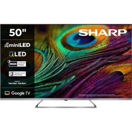 Sharp QLED Mini LED-Fernseher &raquo;4T-C50JPx&laquo; 126 cm/50 &prime;&prime; Smart-TV Smooth Motion &ndash; Rahmeninterpolationstechnologie; Google Assistant; Google Cast