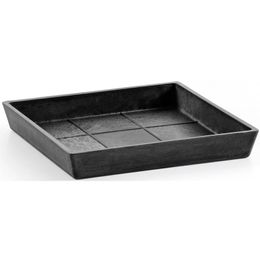 Ecopots Blumentopfuntersetzer &raquo;SQUARE SAUCER Dark Grey&laquo; BxTxH: 18x18x2,5 cm grau Kunststoff