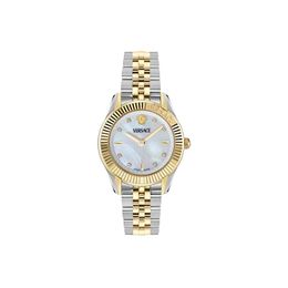 Versace Damen Quarzuhr &raquo;GRECA TIME&laquo; Armbanduhr, Damenuhr, Swiss Made, Edelstahlarmband, analog, Diamant