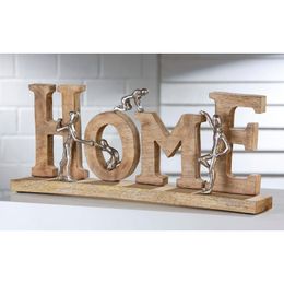 Gilde Deko-Buchstaben &raquo;Deko-Schriftzug HOME&laquo; beige Aluminium