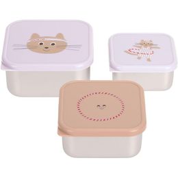 L&auml;ssig L&auml;ssig Kinder L&Auml;SSIG Lunchbox &raquo;Tiny Team Cat, Snackbox&laquo; 3 tlg. tlg.
