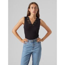 V&eacute;ro Moda Vero Moda Damen V-Shirt &raquo;VMROSA SL V-NECK TOP JRS NOOS&laquo; schwarz XL