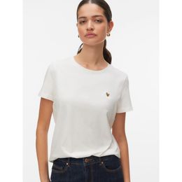 V&eacute;ro Moda Vero Moda Damen Kurzarmshirt &raquo;VMVIVA S/S O-NECK T-SHIRT JRS BTQ GA&laquo; XS