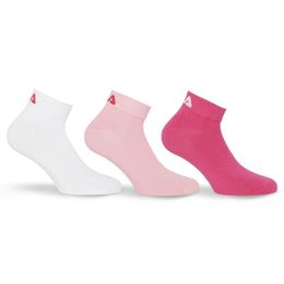 Fila Damen Kurzsocken &raquo;UNISEX INVISIBLE PLAIN SOCKS&laquo; 3 Stk. tlg. mit Logostickerei rosa 39-42