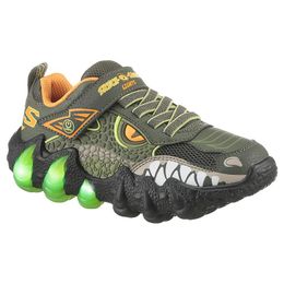 Skechers Jungen Sneaker &raquo;SKECH-O-SAURUS LIGHTS 2.0&laquo; Klettschuh, Dino-Schuh, Gr&ouml;&szlig;enschablone zum Download gr&uuml;n 27