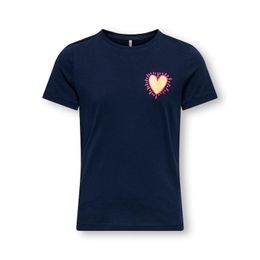 Kids Only M&auml;dchen KIDS Only T-Shirt &raquo;KOGLANY-NINA LIFE LOVE S/S TOP FR JRS&laquo; mit unterschiedlichen Motiven - je nach Bodyfarbe 110/116