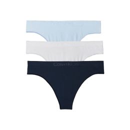 Calvin Klein Underwear Damen Tanga &raquo;THONG 3 PK&laquo; Packung, 3 Stk. Mit geradem Abschluss XS (34), 3 Stk.