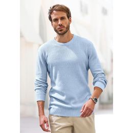 John Devin Herren Strickpullover &raquo;bis Gr&ouml;&szlig;e 5XL&laquo; Pullover in modischen Farben aus Baumwollmischung blau S (44/46)