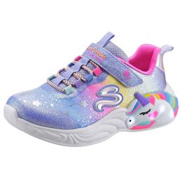Skechers M&auml;dchen Sneaker &raquo;UNICORN DREAMS-&laquo; Freizeitschuh, gepolsterte Innensohle, Gr&ouml;&szlig;enschablone zum Download blau 33