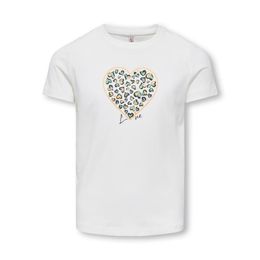 Kids Only M&auml;dchen KIDS Only T-Shirt &raquo;KOGLANY-NINA LIFE LOVE S/S TOP FR JRS&laquo; mit unterschiedlichen Motiven - je nach Bodyfarbe 110/116
