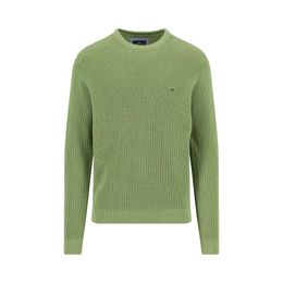 Fynch-Hatton Herren Fynch-Hatton Strickpullover aus Baumwolle, normale Passform, h&uuml;ftbedeckende L&auml;nge L