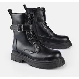 Buffalo Damen Schn&uuml;rboots &raquo;LENNOX LACE UP VEGAN&laquo; Bikerboots, Festivalboots, Plateauboots mit Rei&szlig;verschluss 36
