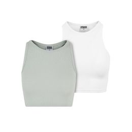 Urban Classics Damen Urban Classics Tanktop &raquo; Damen Ladies Cropped Rib Top 2-Pack&laquo; 1 Stk. L