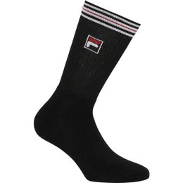Fila Damen Sportsocken &raquo;UNISEX TOP QUALITY FULL TERRY VINTAGE SOCKS&laquo; 4 Paar tlg. sportliches Design mit Logodetail schwarz 43-46