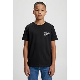 Calvin Klein Jeans Jungen T-Shirt &raquo;REG. CK SMALL GRAPHIC SS T-SHIRT&laquo; f&uuml;r Kinder bis 16 Jahre, Logo-Print schwarz 6 (116)
