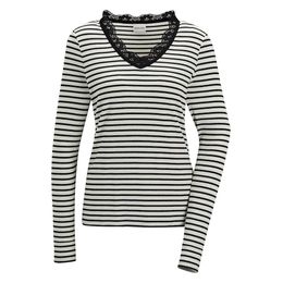 Madeleine Mode MADELEINE Shirt Damen Gr&ouml;&szlig;e S/M schwarz / wollwei&szlig;