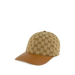 Gucci Caps & M&uuml;tzen - Structured Cap With Interlocking Design - Gr. S - in Braun - f&uuml;r Damen