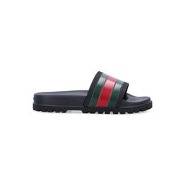 Gucci Loafer - Web Slide Sandal - Gr. 7 - in Schwarz - f&uuml;r Damen