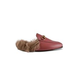 Gucci Slipper & Pantoletten - Princetown Mules - Gr. 35 (EU) - in Braun - f&uuml;r Damen