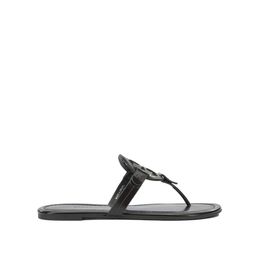 Tory Burch Sandalen - Cut-Out Thong Sandals - Gr. 7 - in Grau - f&uuml;r Damen