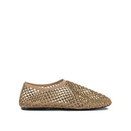 Strategia Beige Mesh Ballerinas With Golden Studs - Gr. 39 (EU) - in Beige