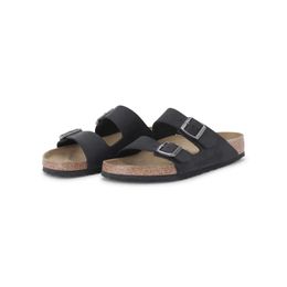 Birkenstock Low-Top Sneaker - Sandale Arizona Oiled Leather - Gr. 45 (EU) - in Schwarz - f&uuml;r Damen