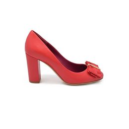 Salvatore Ferragamo Hohe Schuhe - Elinda Pumps - Gr. 36,5 (EU) - in Rot - f&uuml;r Damen