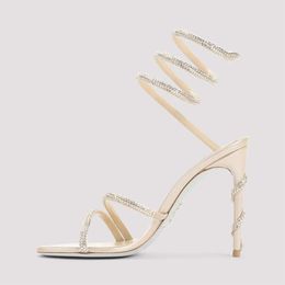 Rene Caovilla Ren&eacute; Caovilla Sandalen - High Stiletto Heel Sandals - Gr. 40 (EU) - in Beige - f&uuml;r Damen