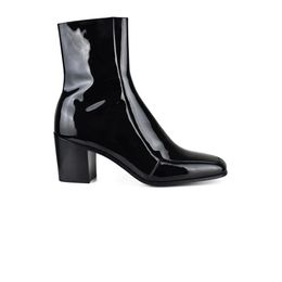 SAINT LAURENT Stiefel - Black Patent Leather Ankle Boots - Gr. 40 (EU) - in Schwarz - f&uuml;r Damen