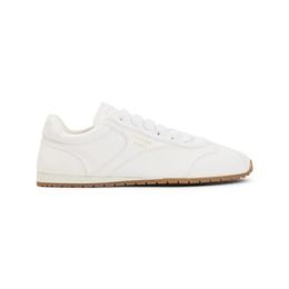 Prada Low-Top Sneaker - Minimalist White Leather Sneakers With Contrasting - Gr. 40 (EU) - in Wei&szlig; - f&uuml;r Damen